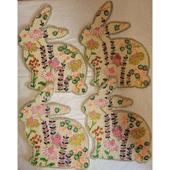 Rachel Zoe | Holiday | 4x Rachel Zoe Easter Floral Bunny Shaped ...
